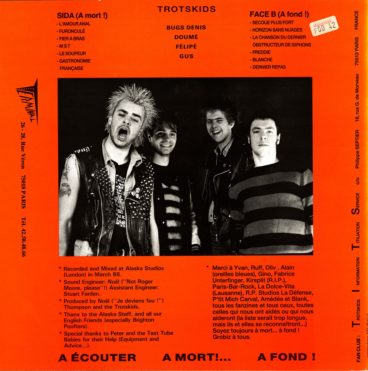 Trotskids "A mort ! A fond ! - Mausolée des contre-cultures musicales ...
