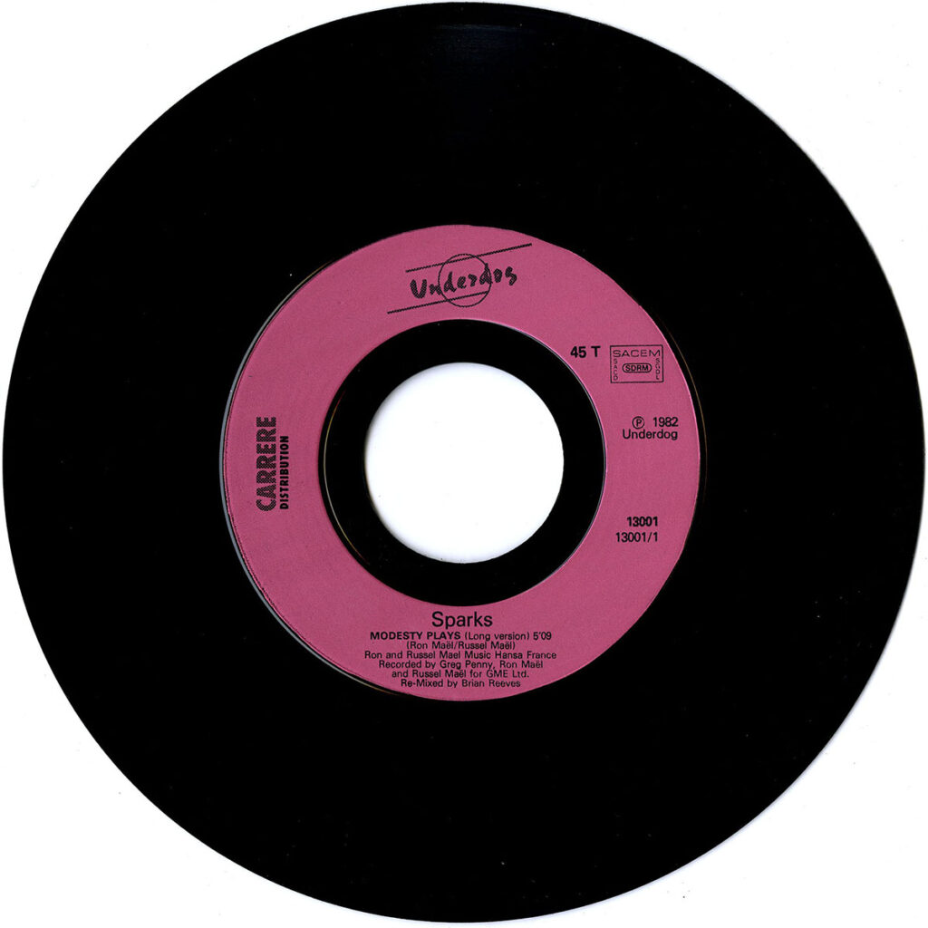 Sparks "Modesty Plays" - Mausolée des contre-cultures musicales et ...